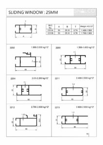 Standard Aluminium Extrusion Profiles