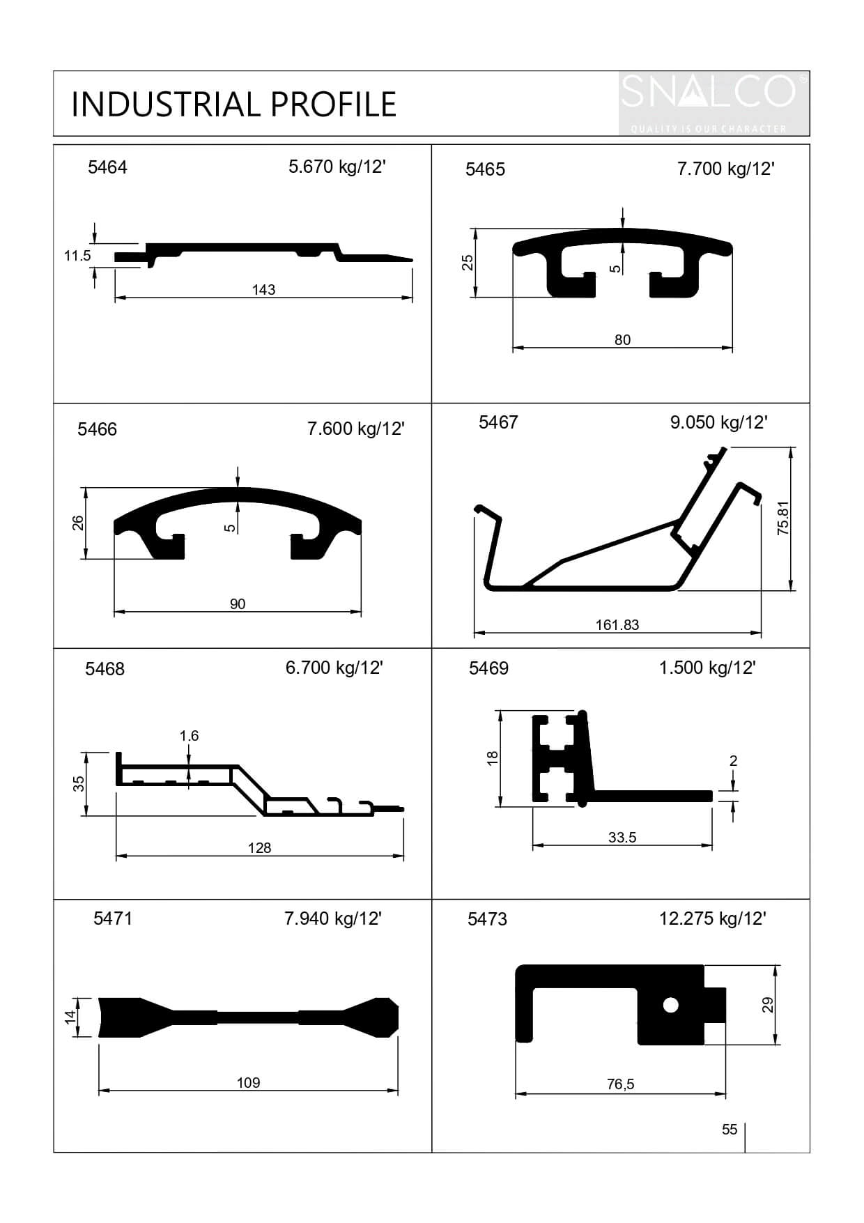 Industrial Aluminium Extrusion Profiles by Snalco