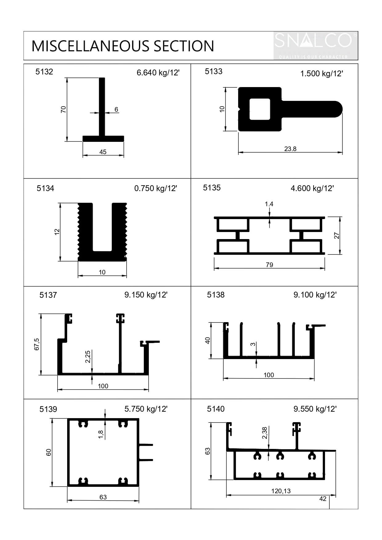 Aluminium Profiles offered by Snalco